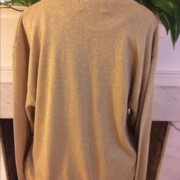 Vintage | Sweaters | Vintage Sparkling Gold Cardigan Sweater | Poshmark